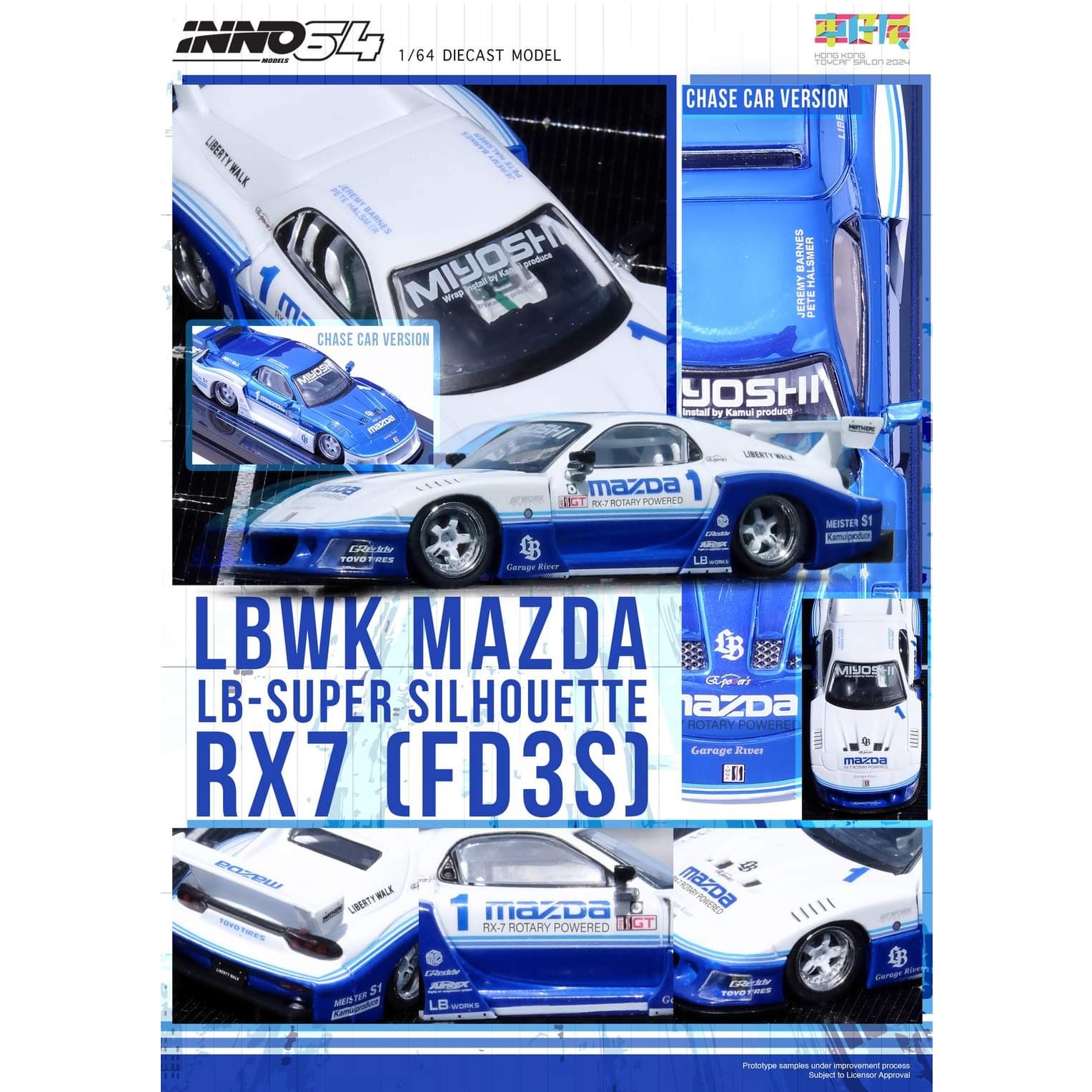 INNO64 1/64 Mazda RX7 (FD3S) LB-Super Silhouette Hong Kong Toy Car ...