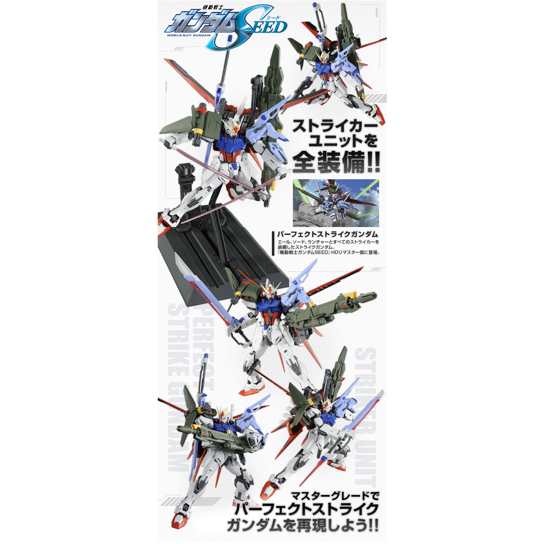 MG 1 100 Launcher Striker Sword Striker Pack For Aile Strike Gundam Ver